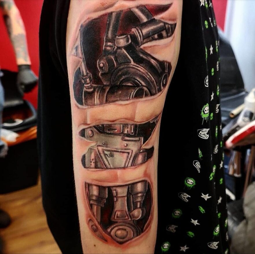 60 Unforgettable Biomechanical Tattoos that Creatively Combine Science ...