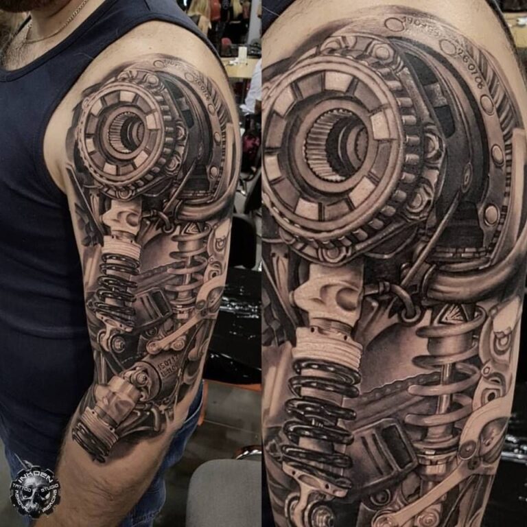 60 Unforgettable Biomechanical Tattoos that Creatively Combine Science ...